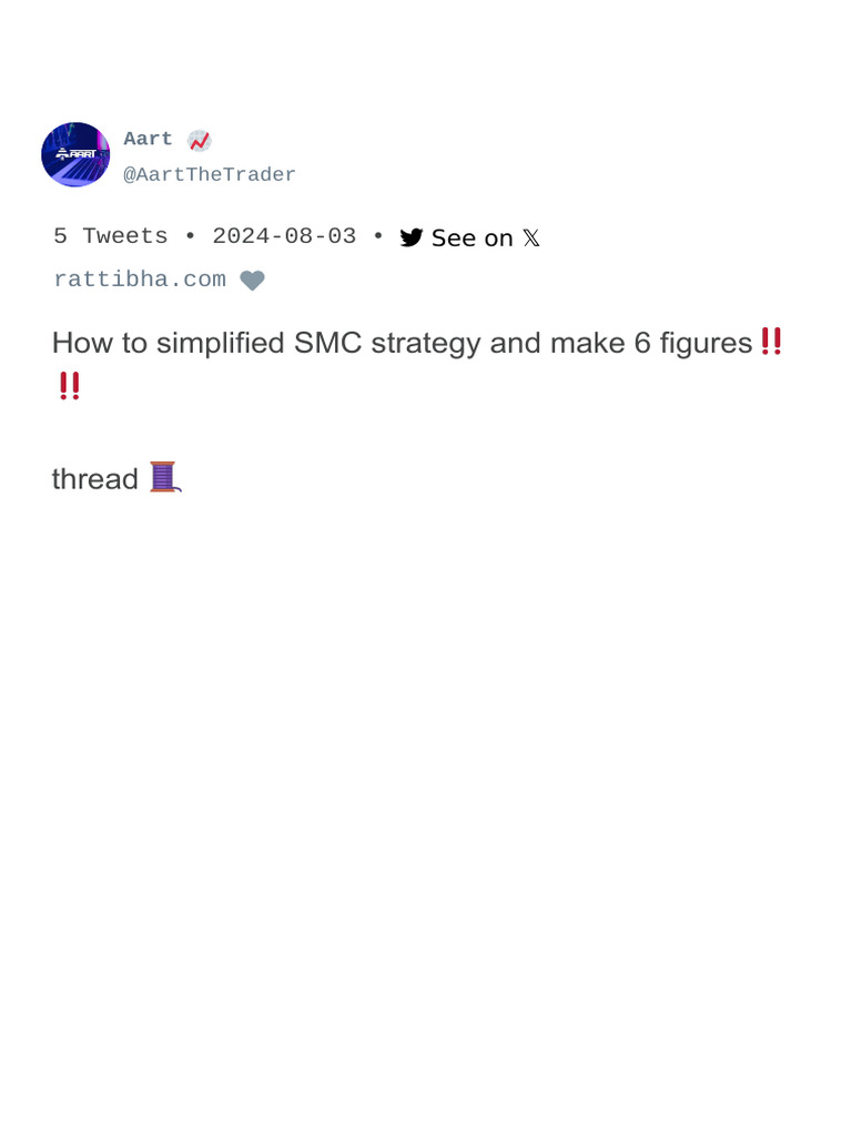 Simplified SMC Trading Strategy Tips | PDF