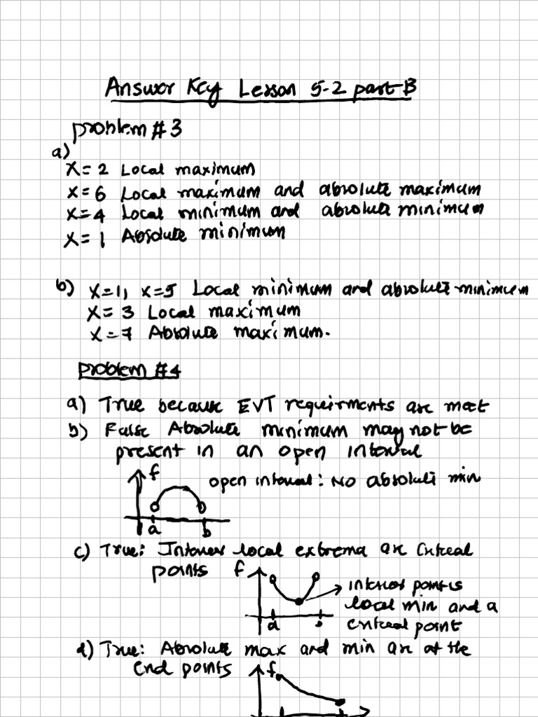 Answer Key Lesson 5.2 Part B | PDF