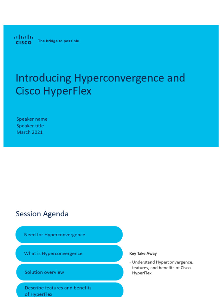M01-Introducing Hyperconvergence and Cisco HyperFlex | PDF | Cloud Computing | Computer Science