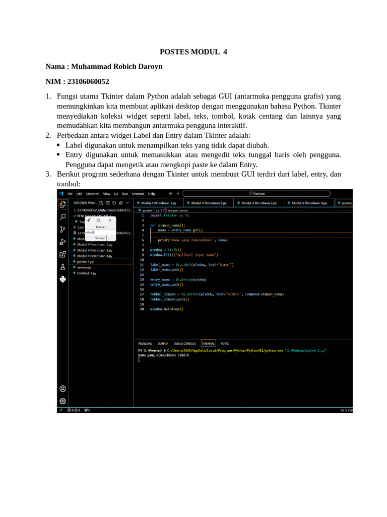 Muhammad Robich Daroyn - Post Test Modul 4 | PDF