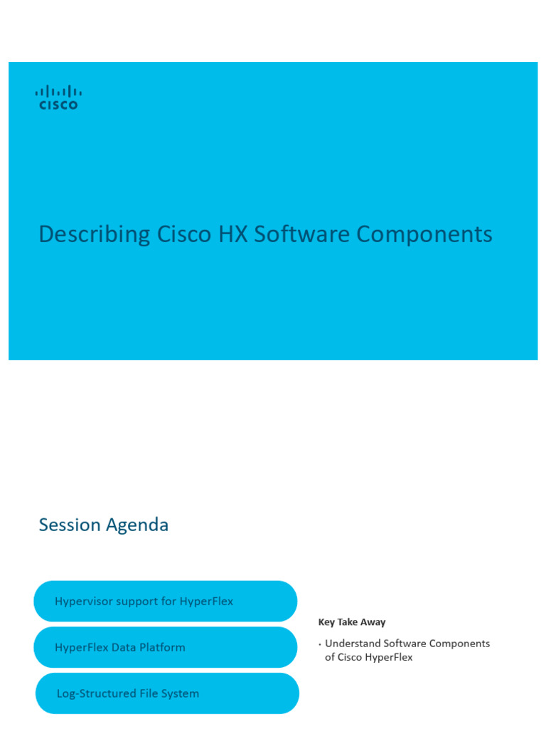 M03 Describing Cisco HX Software Components | PDF | Cache (Computing) | Virtual Machine