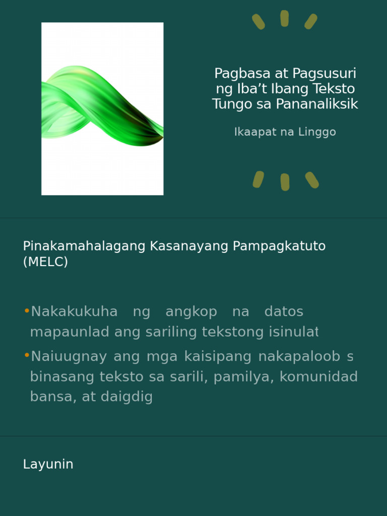 Pagbasa Q1 WK4 | PDF