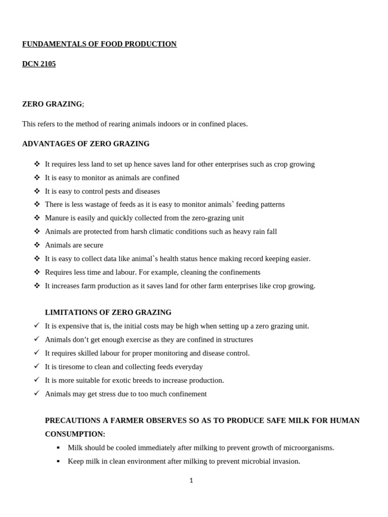 Food Production Notes May 22 | PDF | Poultry Farming | Poultry