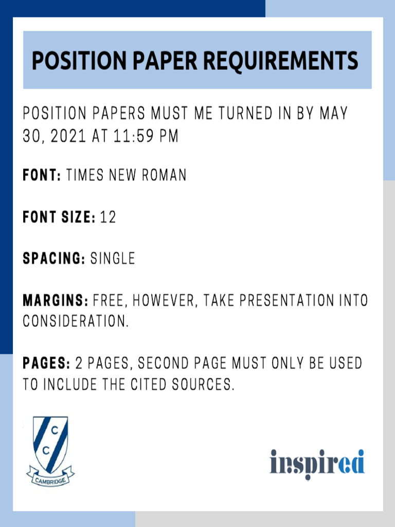 Position Paper Guidelines | PDF
