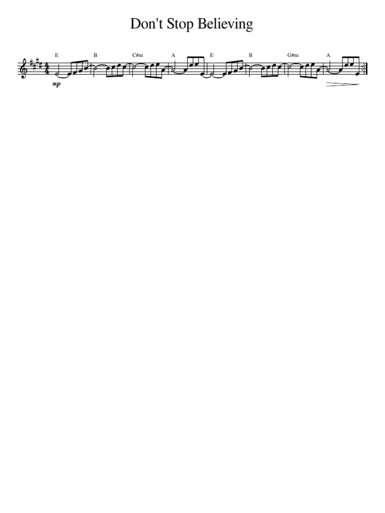 Dont Stop Believing INTRO | PDF