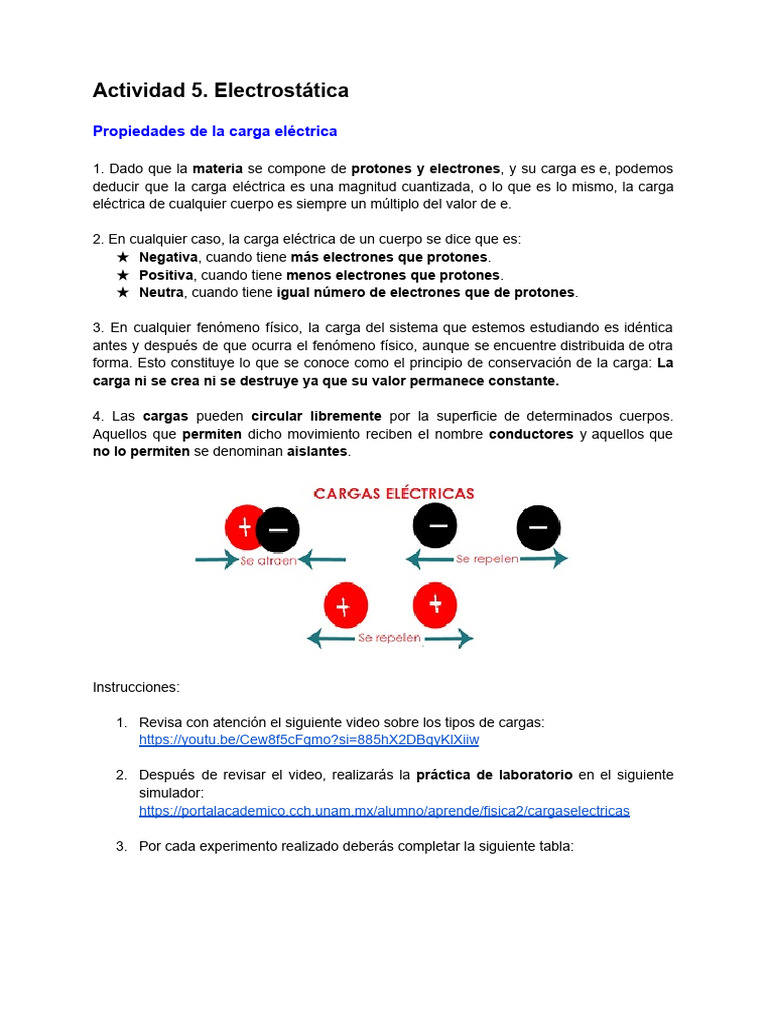 Electrostatica | PDF | Carga eléctrica | Imán