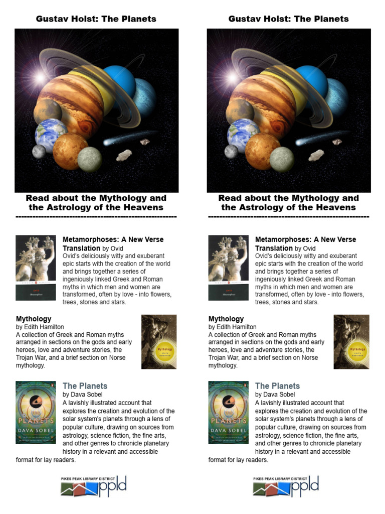 Mythology of Planets | PDF | Greek Mythology | Astronomy