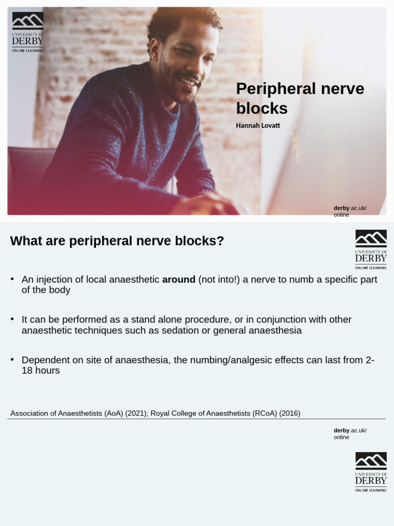 Peripheral Nerve Blocks | PDF | Anesthesia | Pain