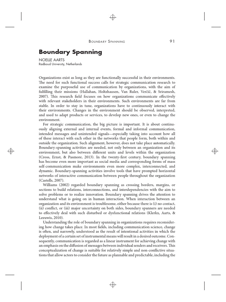 Encyclopedia Boundary Spanning | PDF | Brand | Communication