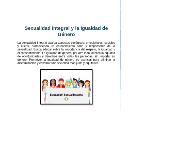 Sexualidad Integral y La Igualdad de Género | PDF