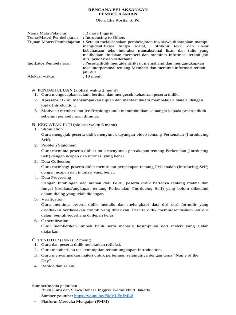 Format RPP CGP 10 REGULER | PDF | Karier & Perkembangan