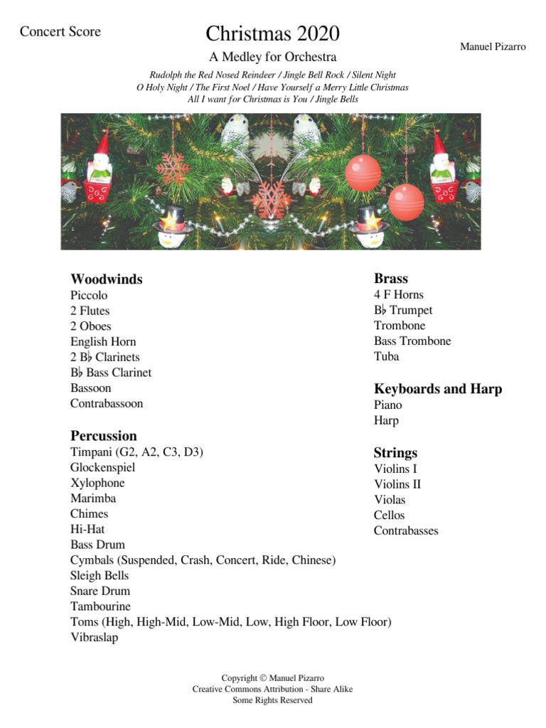 Christmas 2020 - A Medley For Orchestra | PDF | Orchestras | Musical ...