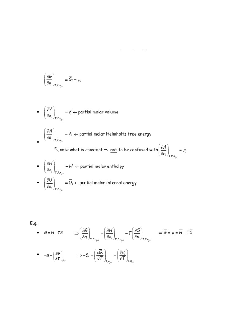 5.2 Partial Molar Quantities | PDF | Branches Of Thermodynamics ...
