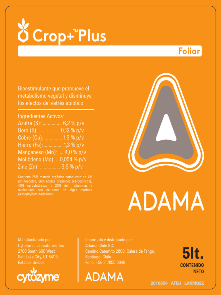 Ficha Técnica de Crop+ Plus | PDF | Hogar, jardinería y bricolaje