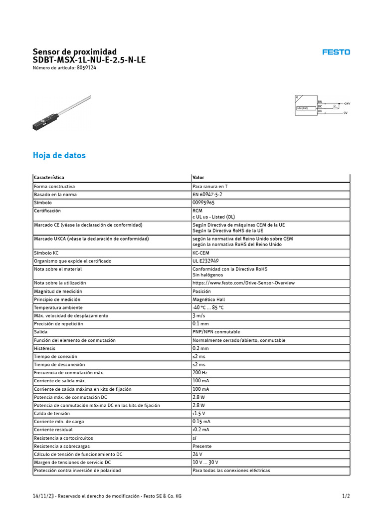 Datasheet | PDF | Ciencia de los Materiales | Ciencias fisicas