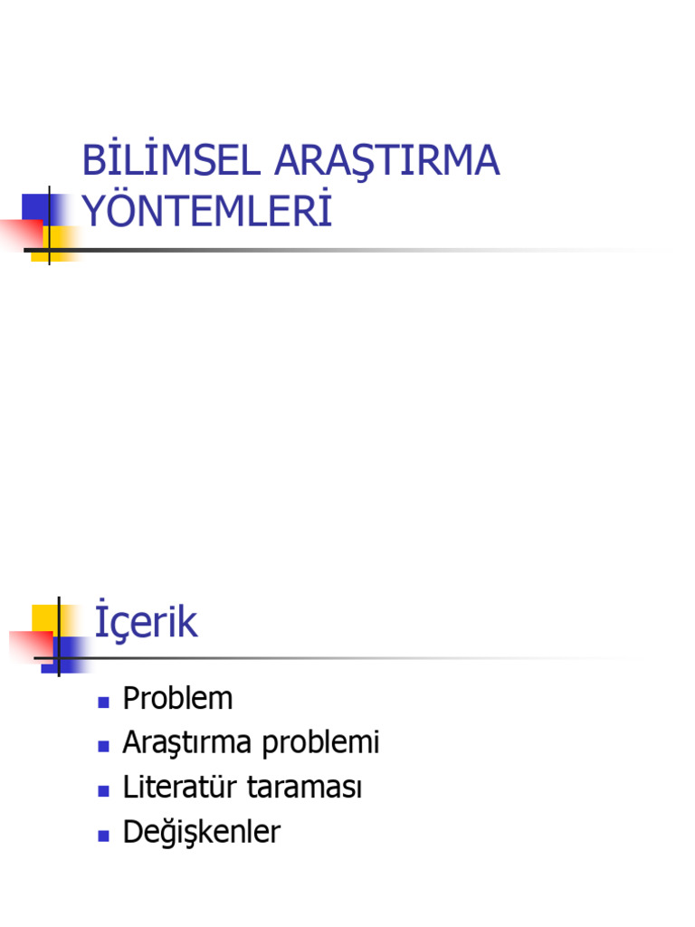 Ders7 - Bilimsel Araştırmalarda Problem Cümlesi | PDF