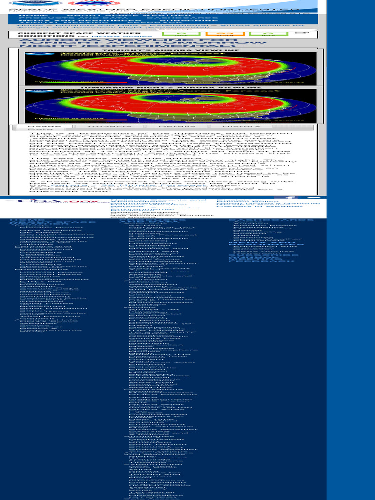 Aurora Viewline For Tonight and Tomorrow Night (Experimental) NOAA NWS ...
