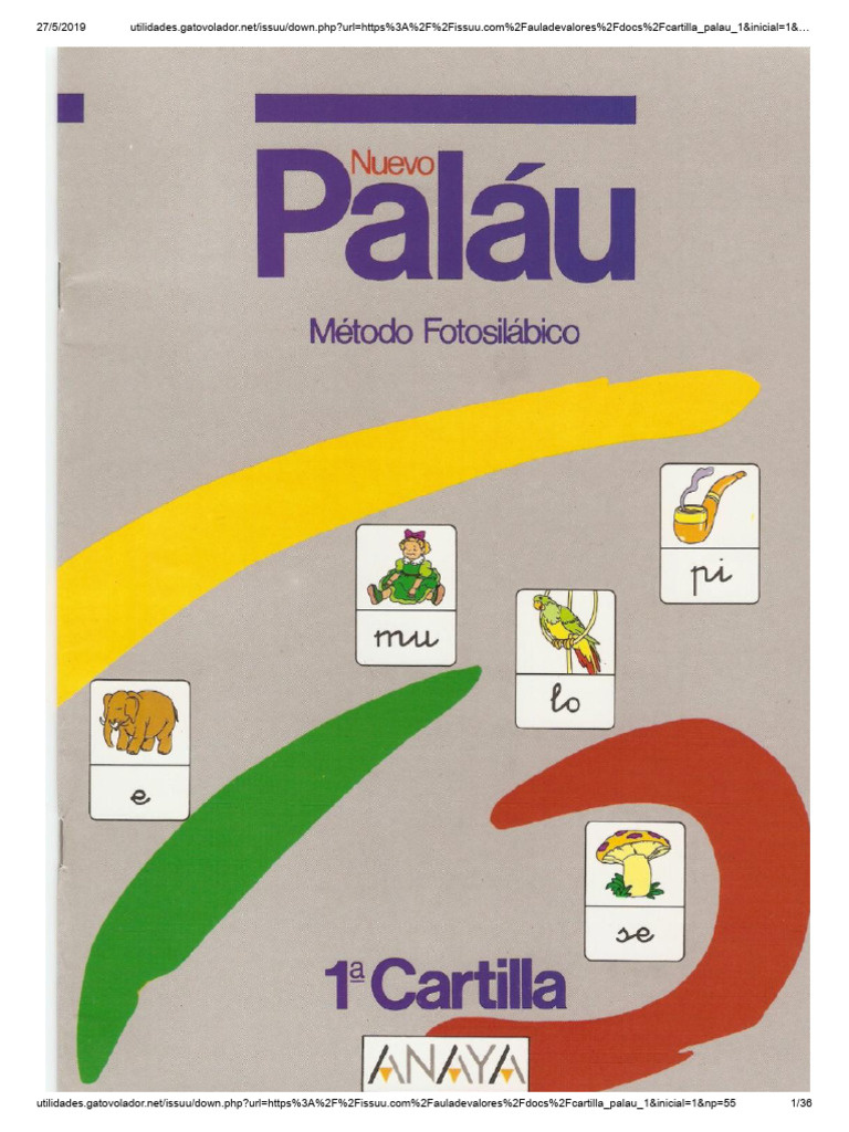 Cartilla Lectoescritura Alfabetizacion Numero 1 2019 | PDF