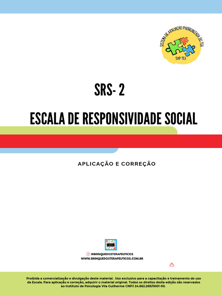 Apostila Curso Srs 2 Escala de Responsividade Social v012024 | PDF ... Apostila Curso Srs 2 Escala de Responsividade Social v012024 | PDF ...