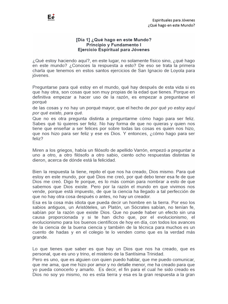 1 Que Hago en Este Mundo 1 | PDF | Platón | Dios