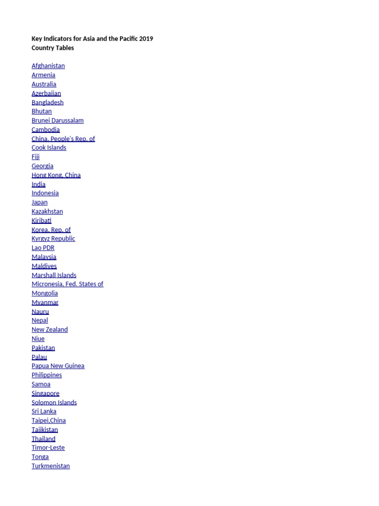 Ki 2019 Country Tables | PDF | Taxes | Gross Domestic Product