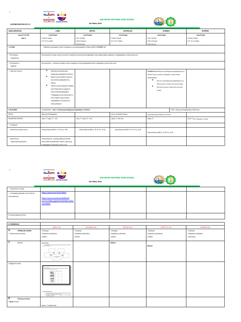 Week 1 - Q1 - AP 10 - DLP - Orillaneda, Lea A | PDF