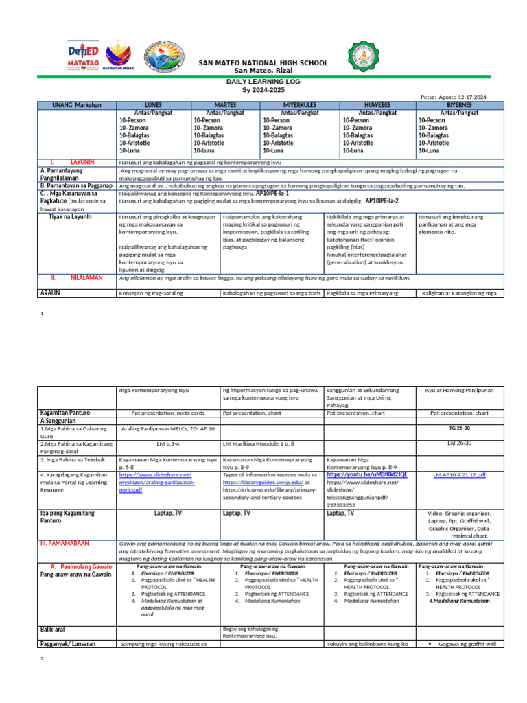 Week2 - AP10 DLL Orillaneda, Lea A | PDF