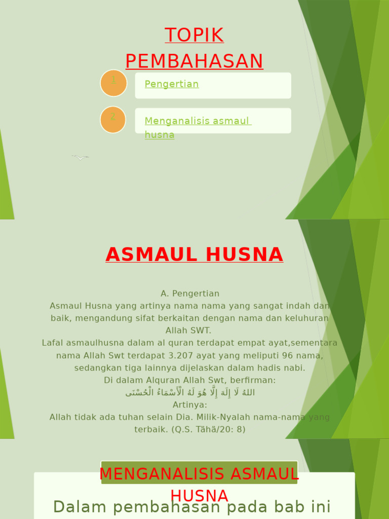 Bab 2 KLS X Asmaul Husna | PDF