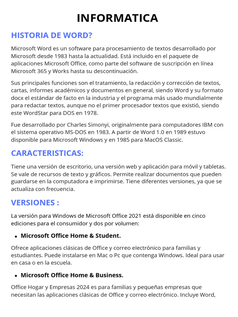 Informatica 2 | PDF | Microsoft Office | Microsoft