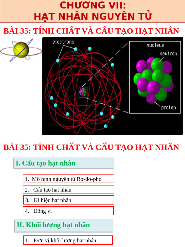 Bai 35 Tinh Chat Va Cau Tao Hat Nhan | PDF