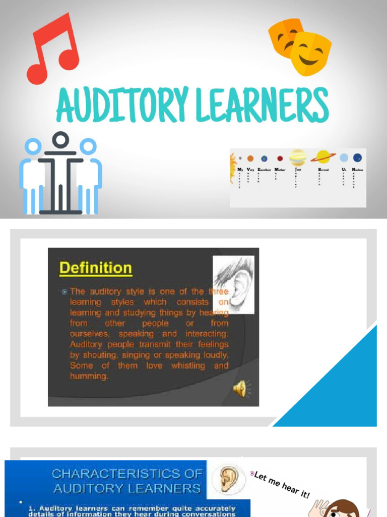 Auditory Learning Style | PDF