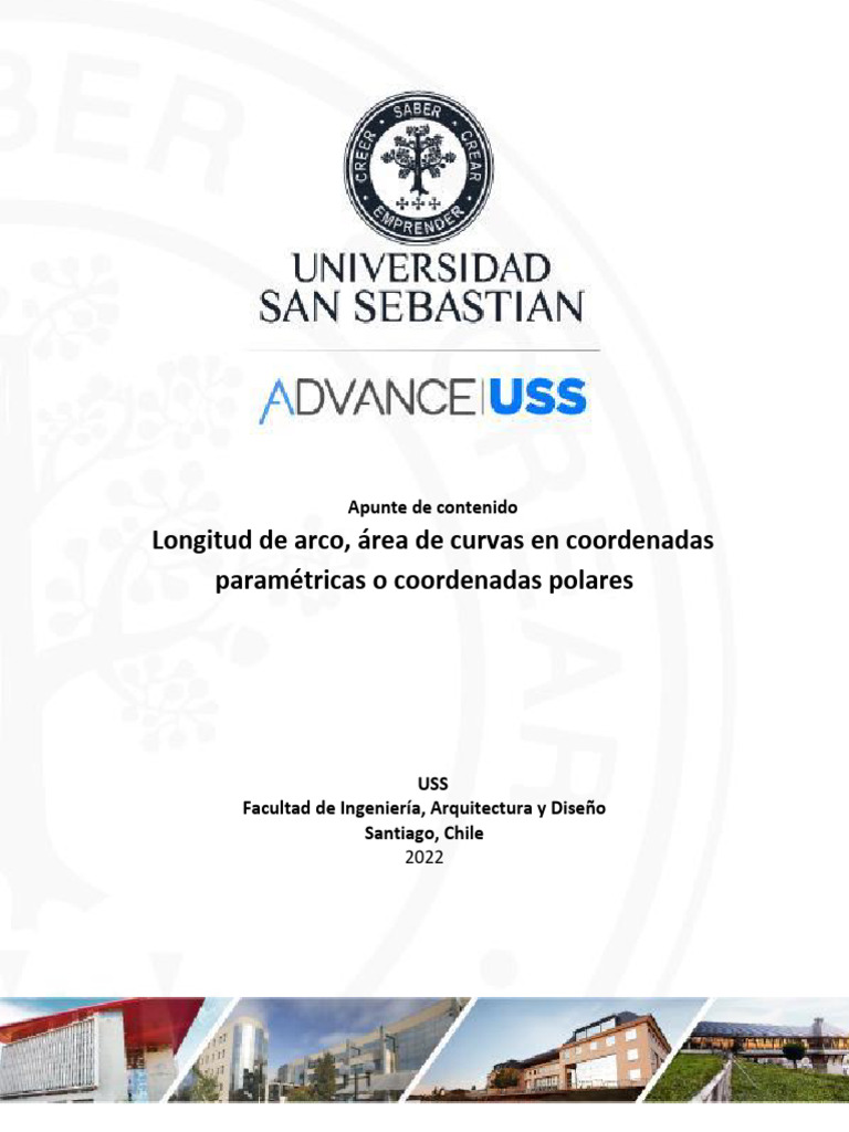 Longitud de Arco, Área de Curvas en Coordenadas Paramétricas o Coordenadas Polares | PDF ...