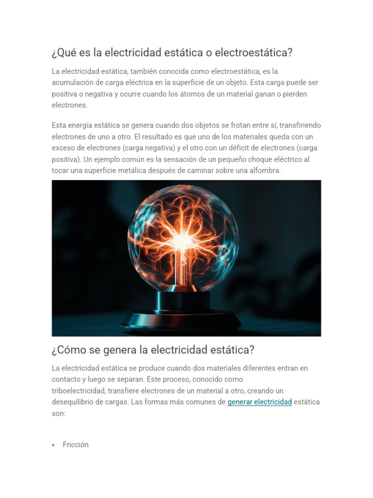ELECTROSTATICA | PDF | Electrostática | Electricidad