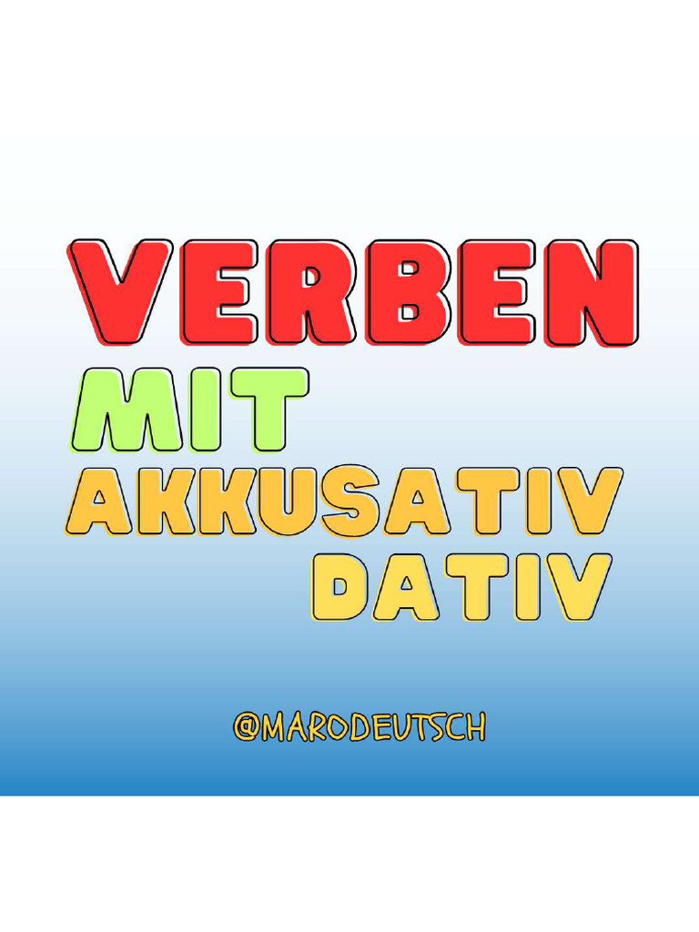 Verben Mit Dat - Akku | PDF
