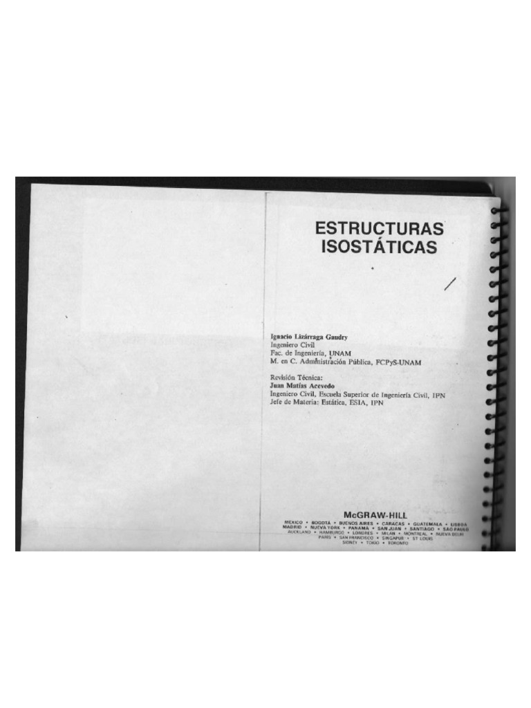 Abrir Estructuras Isostaticas Libro Ing Lizarraga | PDF