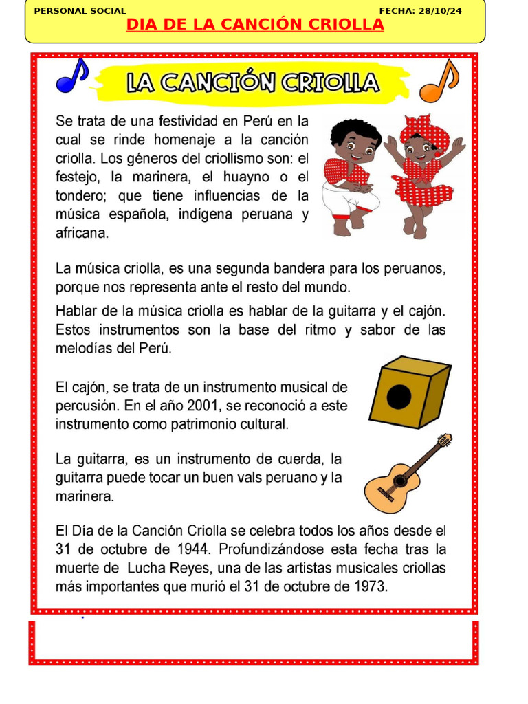 Día de la Canción Criolla | PDF