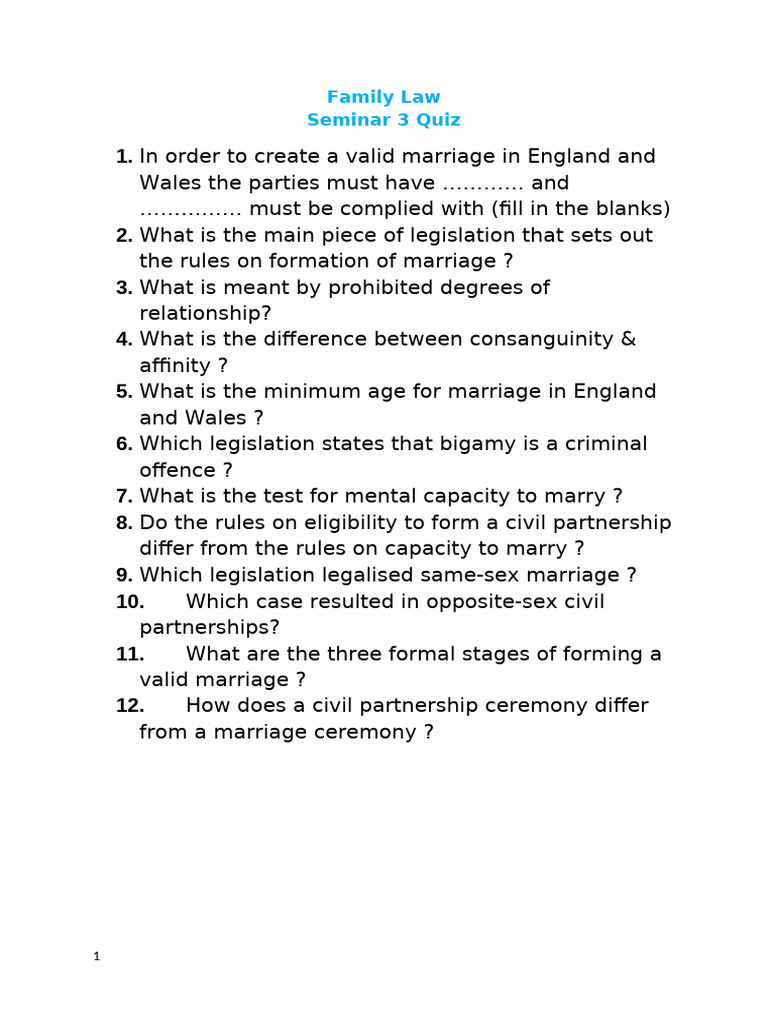 Seminar 3 Quiz | PDF