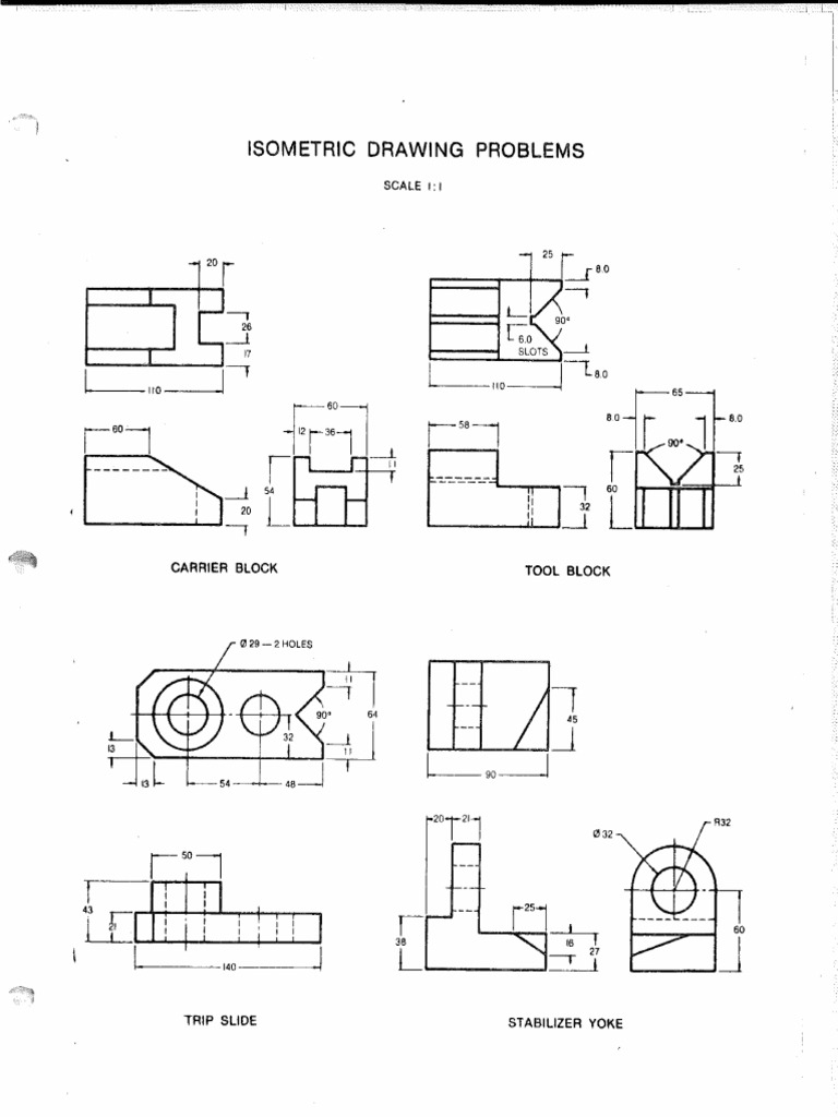 Isometric Drawing Problems | PDF