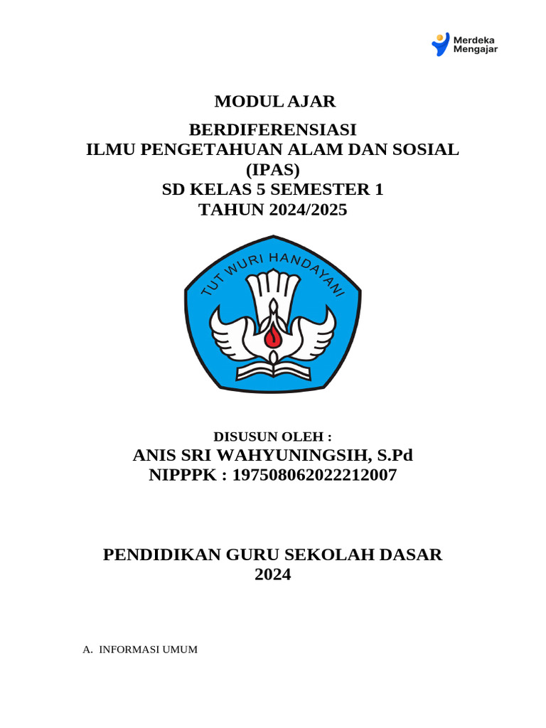 Modul Ajar - Anis Sri Wahyuningsih - 249022495354 | PDF