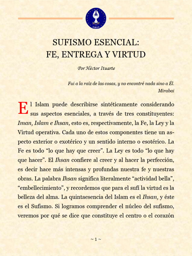 Esencia del Sufismo: Fe y Virtud en Islam | PDF | El sufismo | Profetas ...