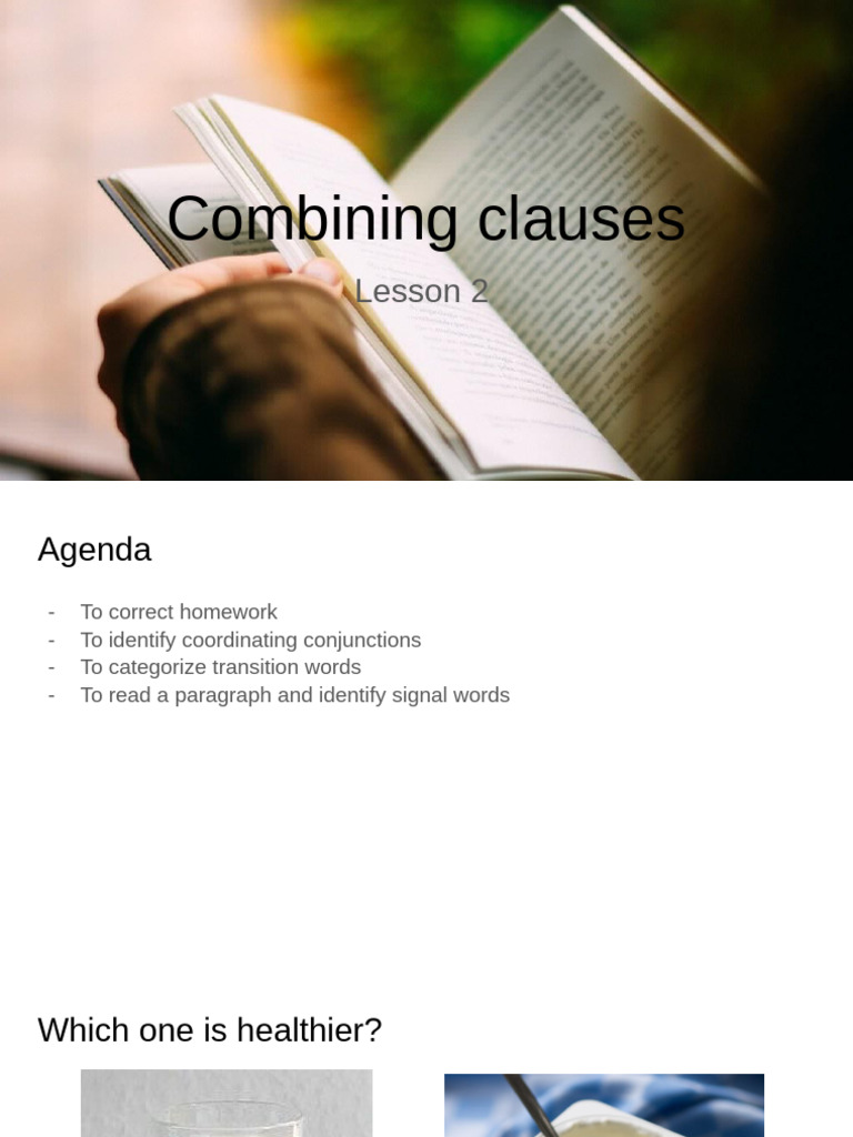Combining Clauses - Lesson 2 | PDF | Grammar | Linguistics