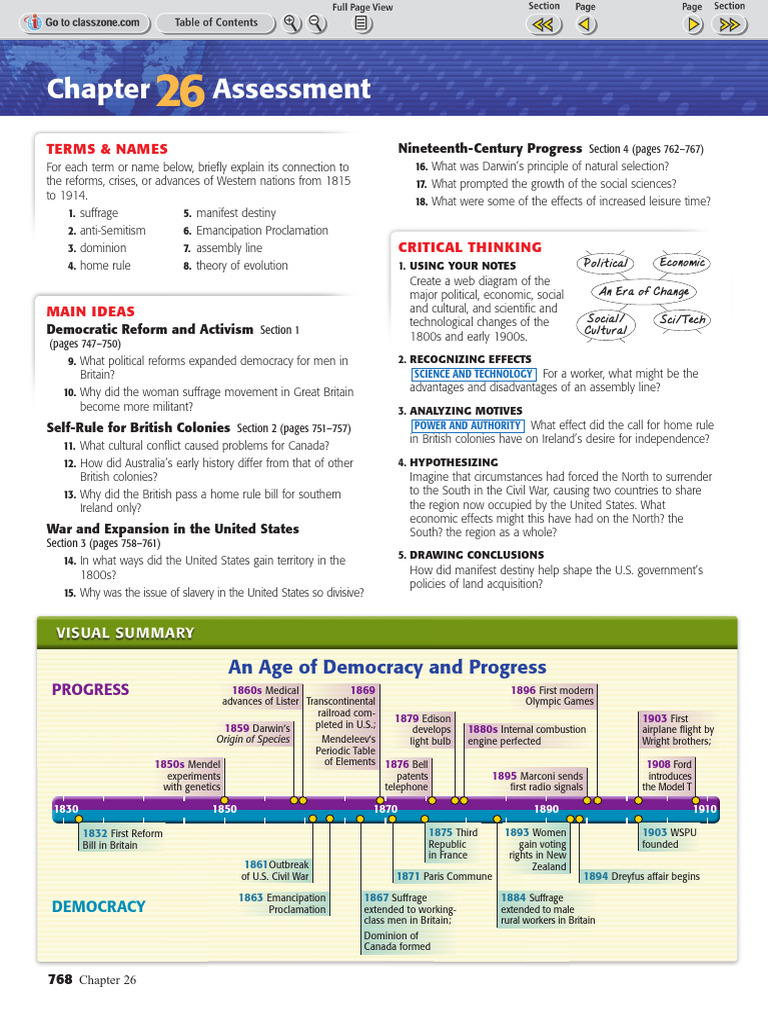 CH 26 Assessment | PDF | The United States | United Kingdom