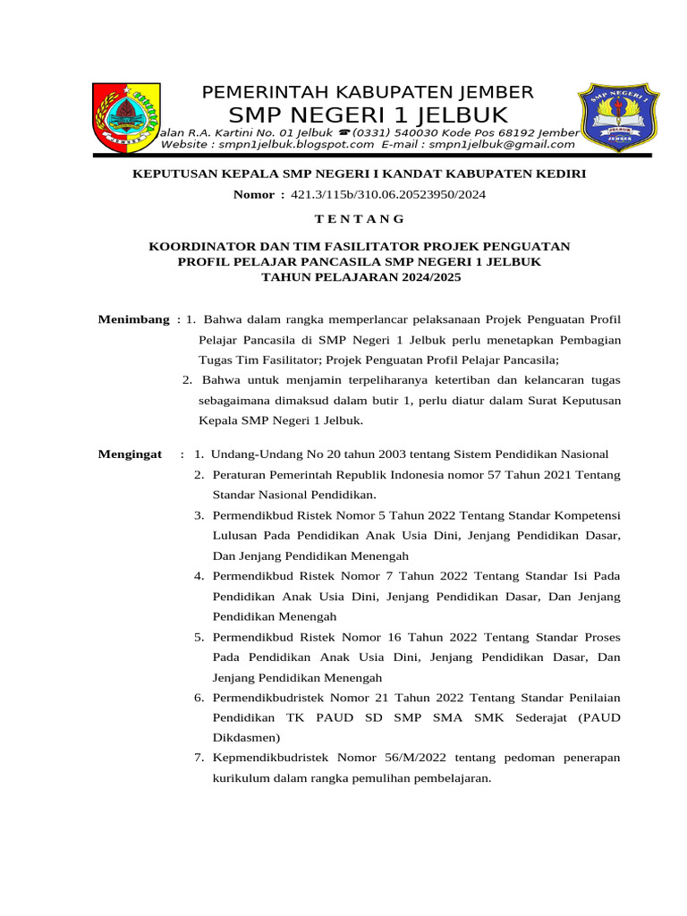 SK Fasilitator P5 2024 | PDF