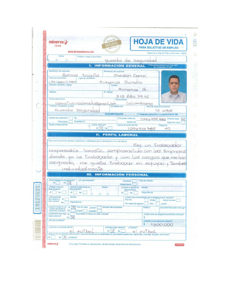 Hoja de Vida ... | PDF