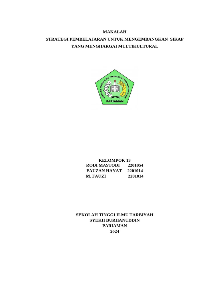 Pendekatan - Pendidikan - Multikultur Ok | PDF