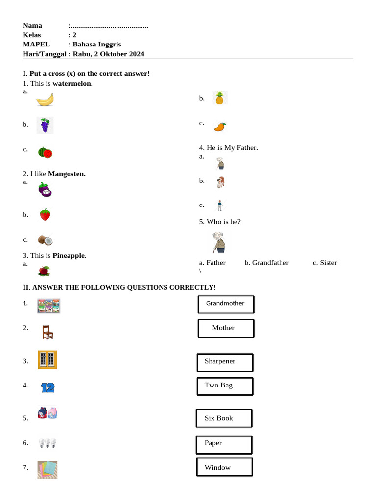Soal Ats Kelas 2 2023 Pdf