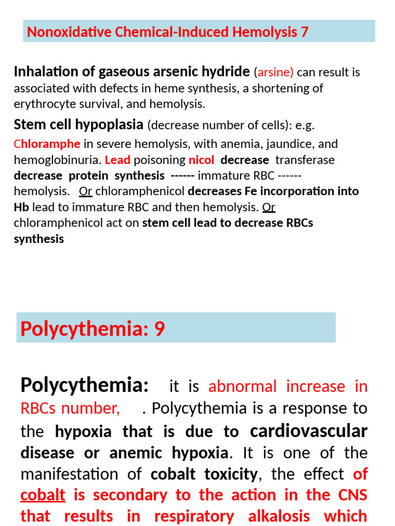 Blood Toxicity | PDF | Hemoglobin | Anemia