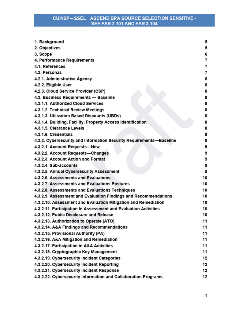 Final Draft Solicitation Attachment 1 Ascend BPA - Pool 1 Performance Work Statement | PDF ...