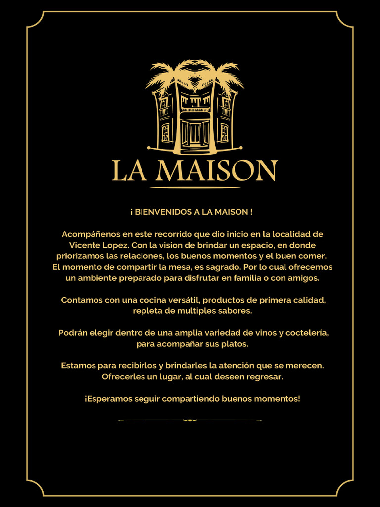 Menu La Maison | PDF