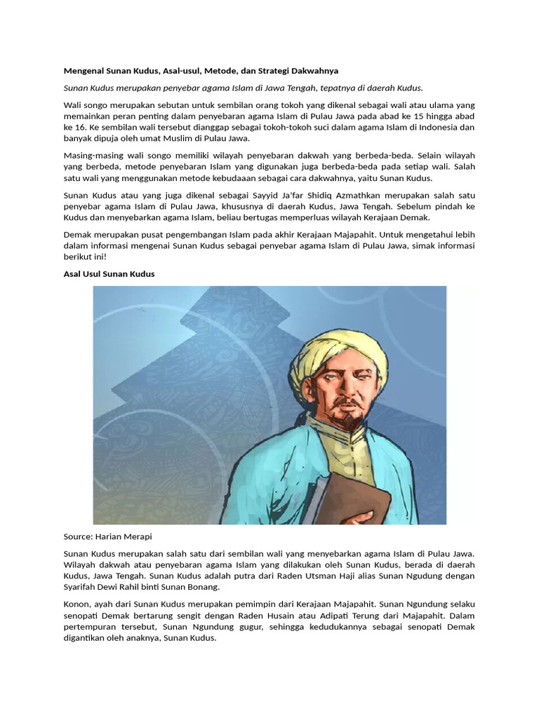 Dakwah Toleran Sunan Kudus | PDF | Perjalanan